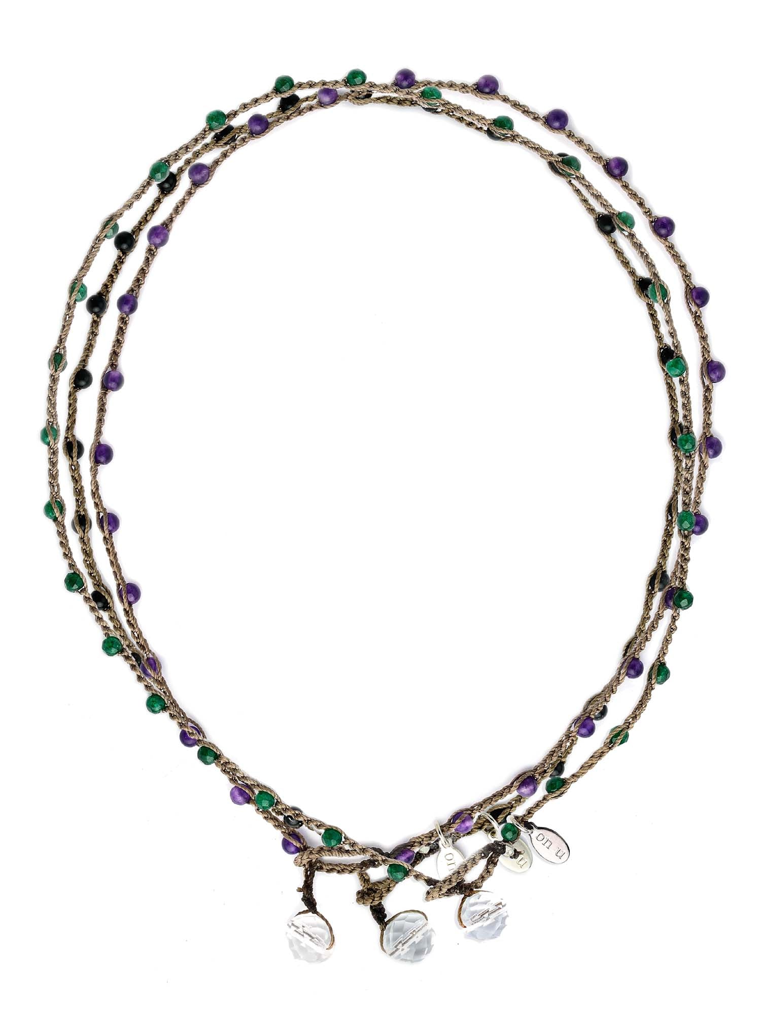 Semi-Precious Small Bead Dot Necklaces – On U Jewelry